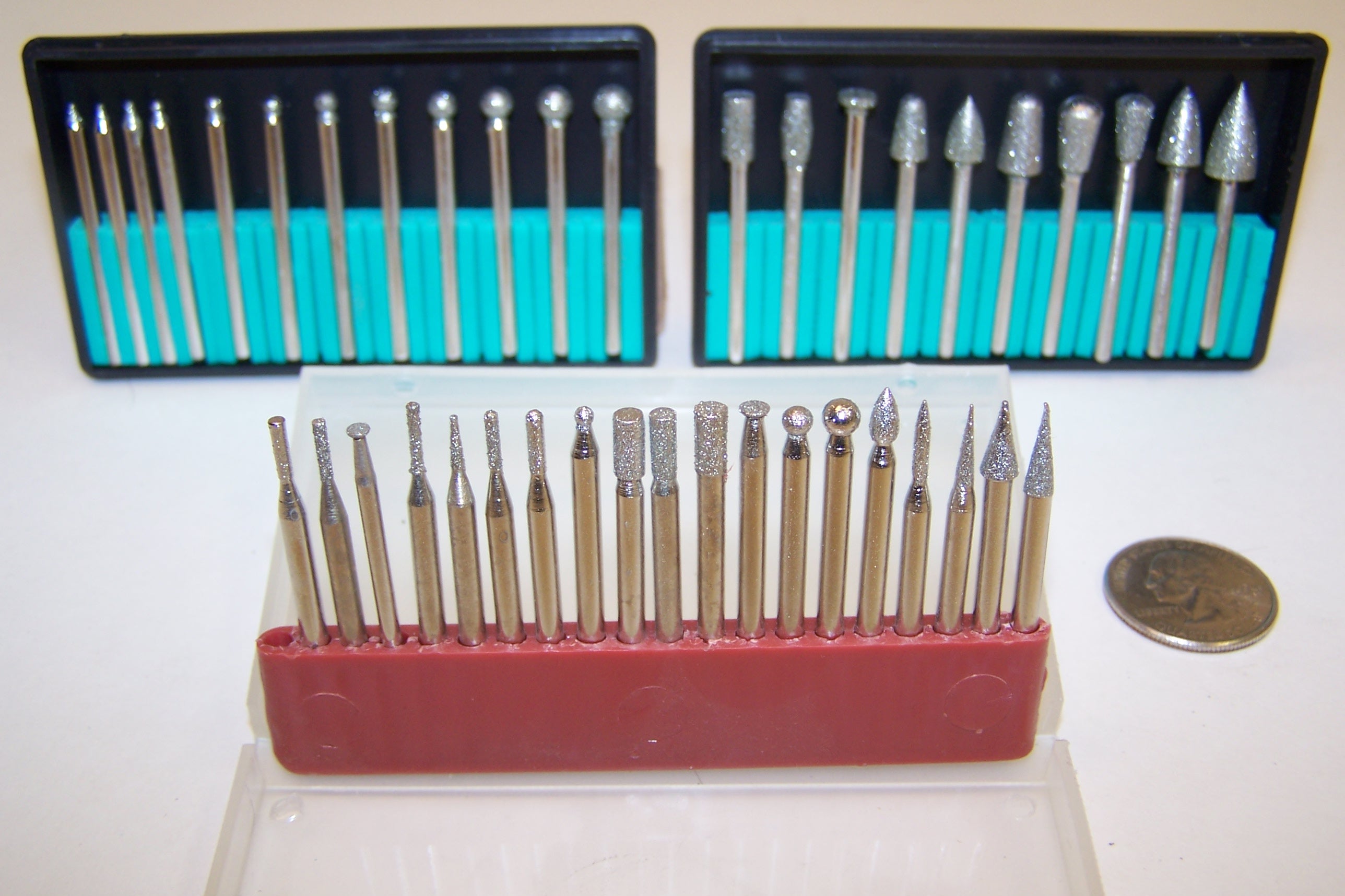 20pc ASSORTED SMALLER SHAPES DIAMOND BIT SET 3/32 shank