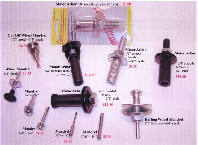 MOTOR ARBOR - 1/2" SOOTH FEMALE TO 1/2-20 THREADED SHAFT/MEDIUM/RIGHT ...